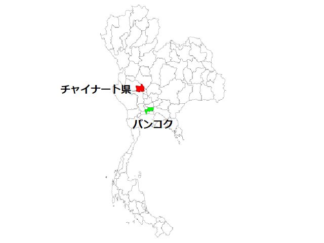 チャイナート県の地図 - タイランド基本情報